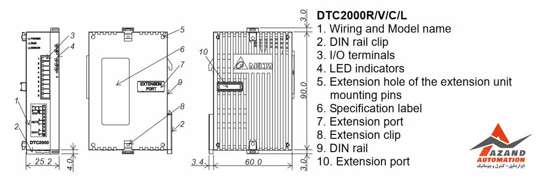 ماژول توسعه کنترلر دما دلتا DTC2000L+ پشتیبانی فنی